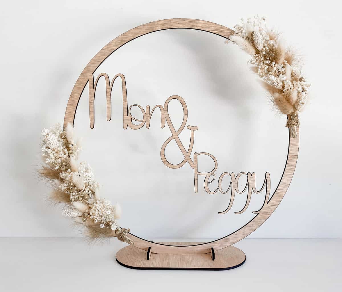 Flowerhoop met uitgesneden tekst | Little Sky